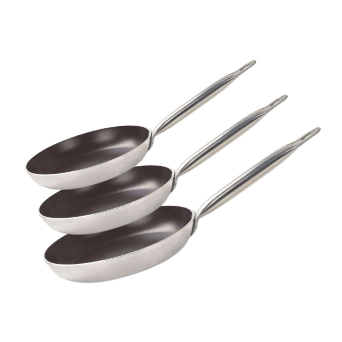 Set de 3 Poêles 24, 28 et 32 cm céramique sans PFAS Bistro Line Elo - www.mathon.fr