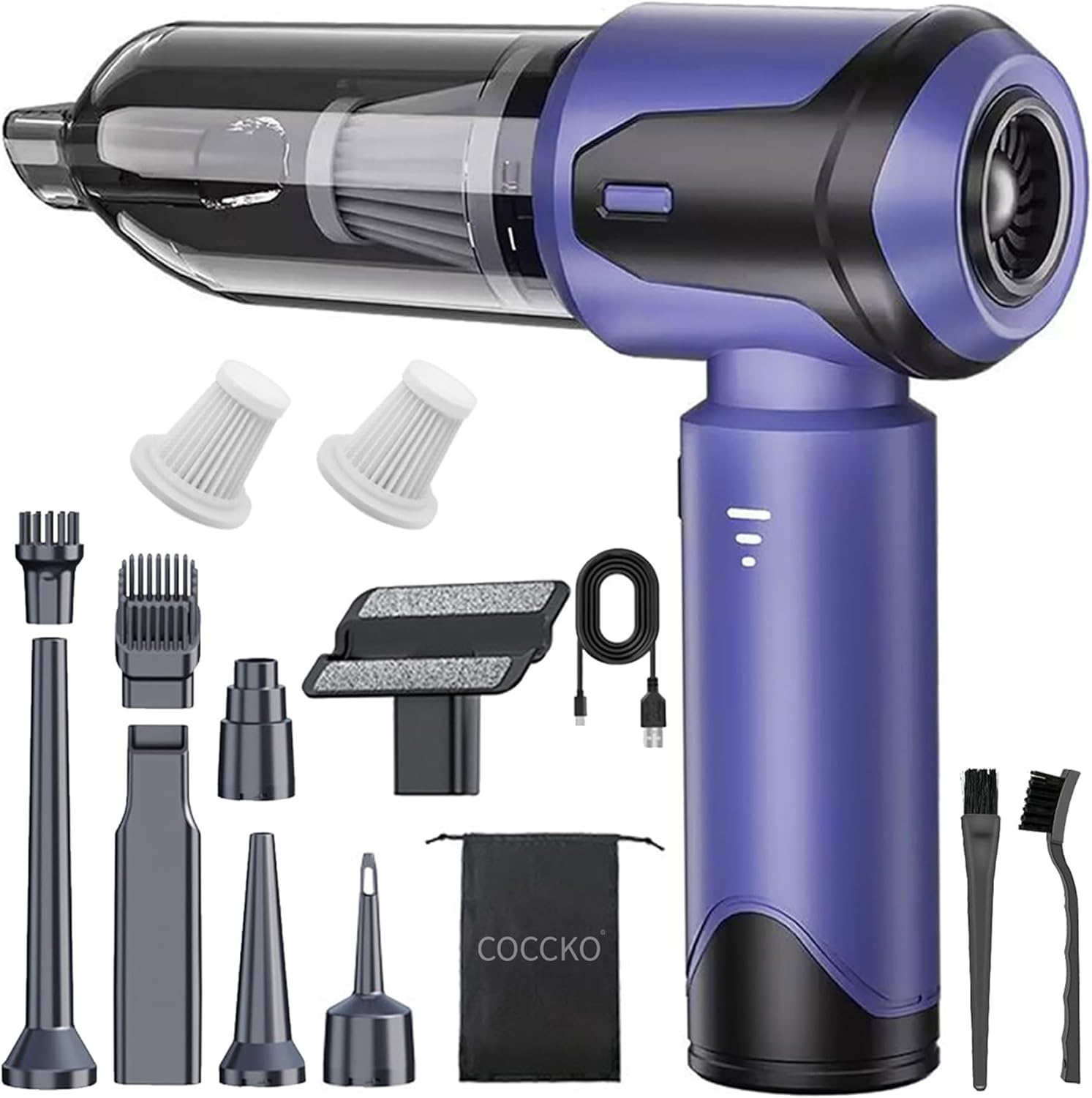 Aspirateur Voiture 15000 Pa Sans Fil 4-en-1 USB-C Vendos85 - www.mathon.fr