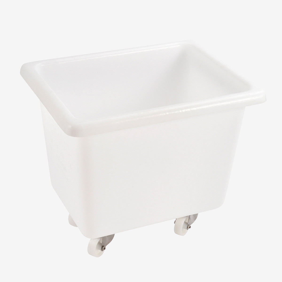 Bac grand volume 100 L - 4 roues pivotantes dont 2 avec freins - blanc ...