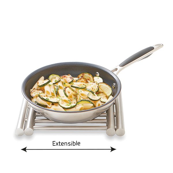 Dessous de plat extensible en inox 22,5 cm à 37 cm Mathon - www.mathon.fr